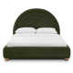 Juno Premium Velvet Queen Bed in Mello Green | AllModern